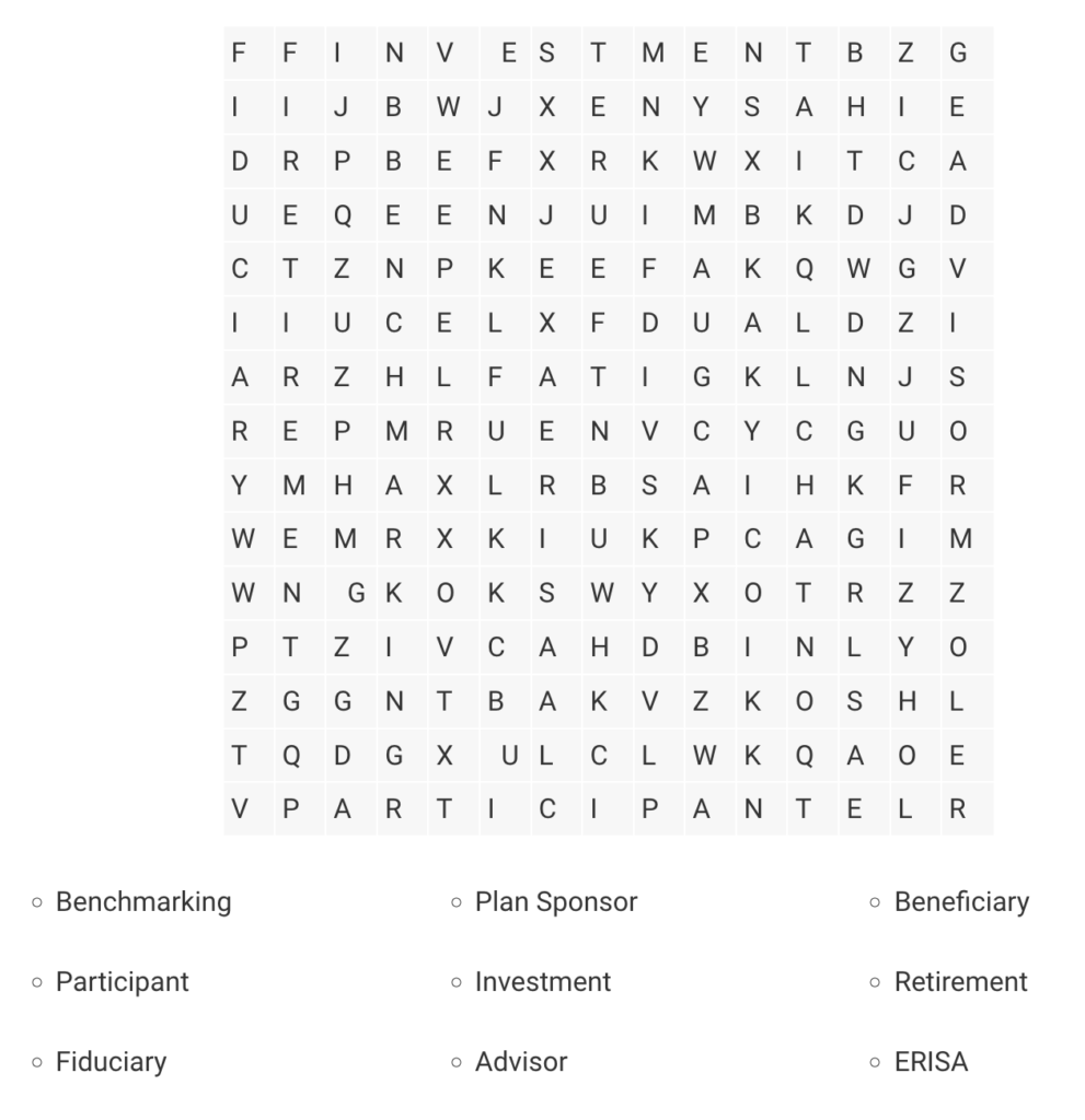Participant Corner: Winter Word Search | Accelerate Retirement